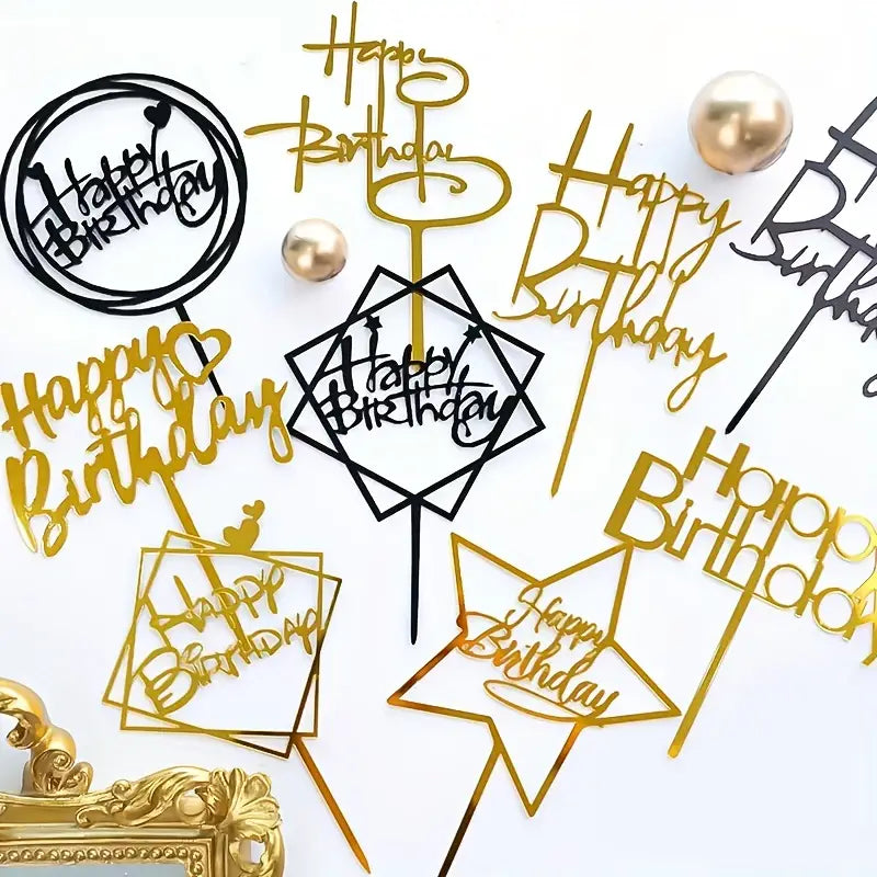 Flex Acrylic Birthday Toppers — Bakeworld.ie
