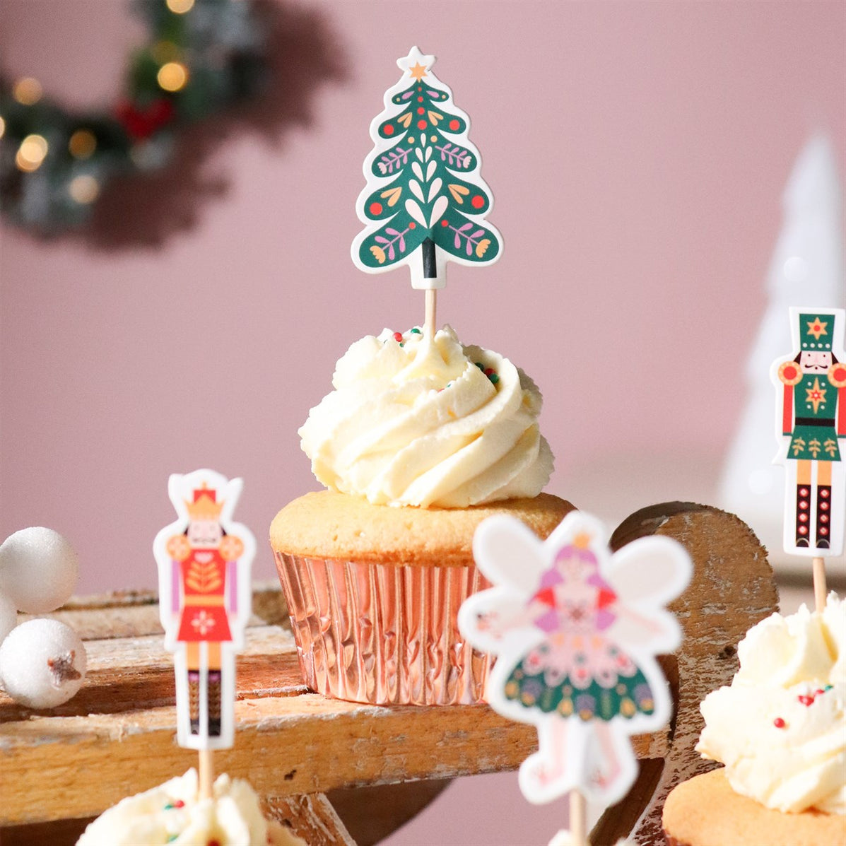 PME Christmas Cupcake Toppers - Nutcracker 24pk — Bakeworld.ie
