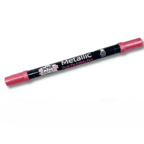Sweet Artist Metallic Dual-Tip Edible Pen - Raspberry Pink — Bakeworld.ie