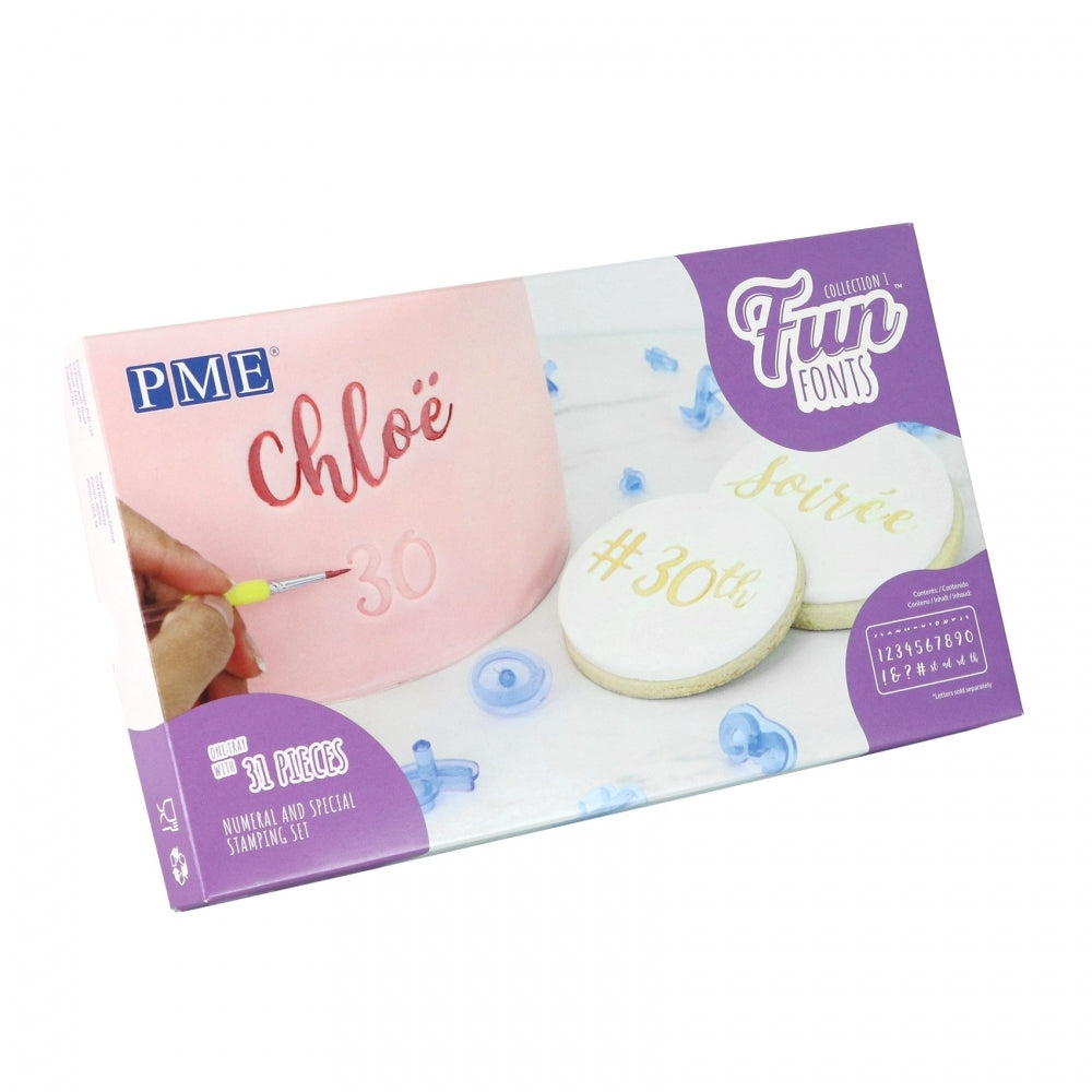 PME : Fun Fonts Numeral & Special Character Embossing Set — Bakeworld.ie